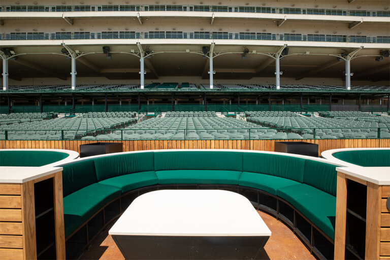 Homestretch Lounges & Terrace | Premium Dining | Seats | Kentucky Derby