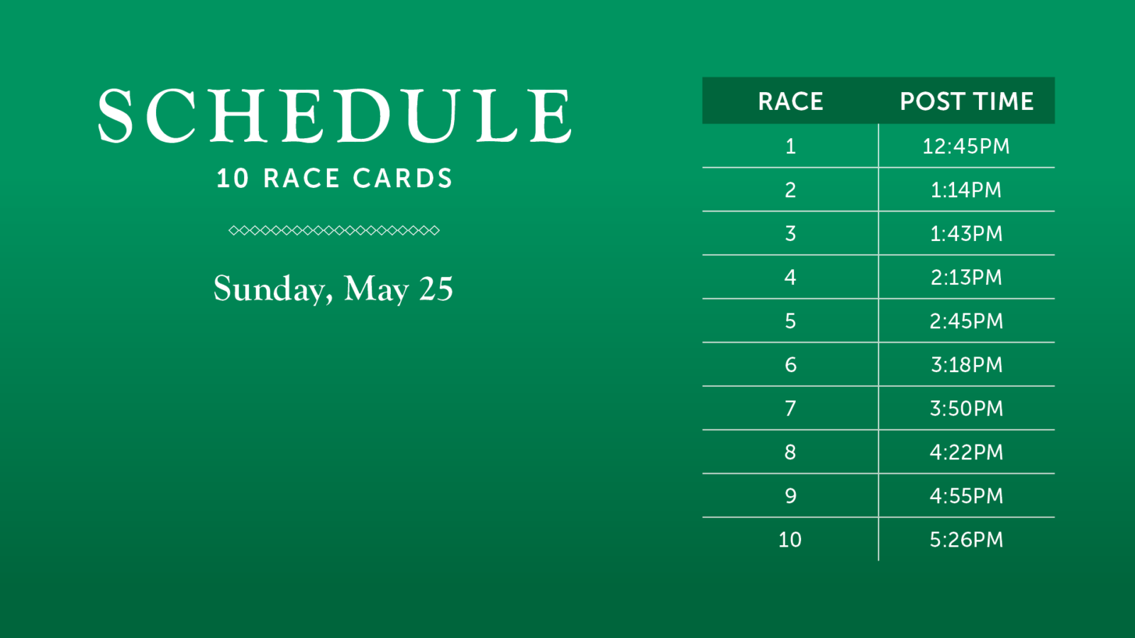Live Racing | Calendar Events | Events | Spring Meet May