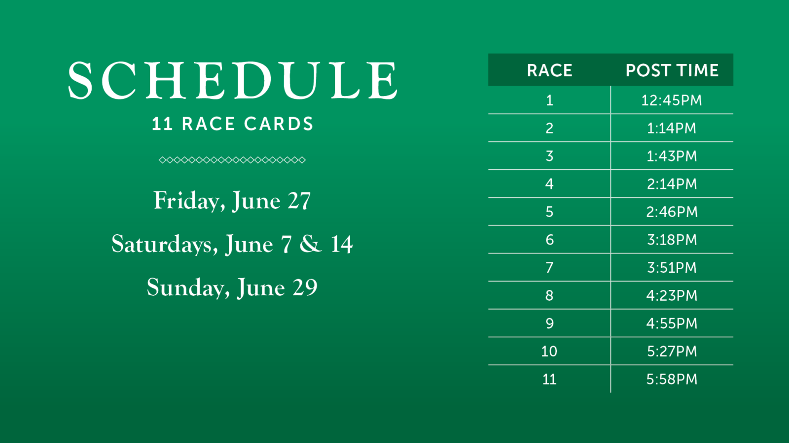 Live Racing | Calendar Events | Events | Spring Meet June