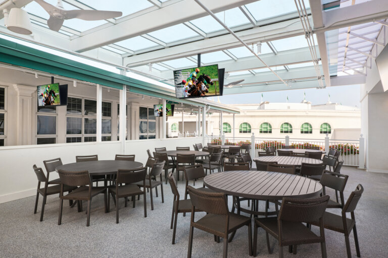 Starting Gate Pavilion Balcony | Dining | Seats | Churchill Downs