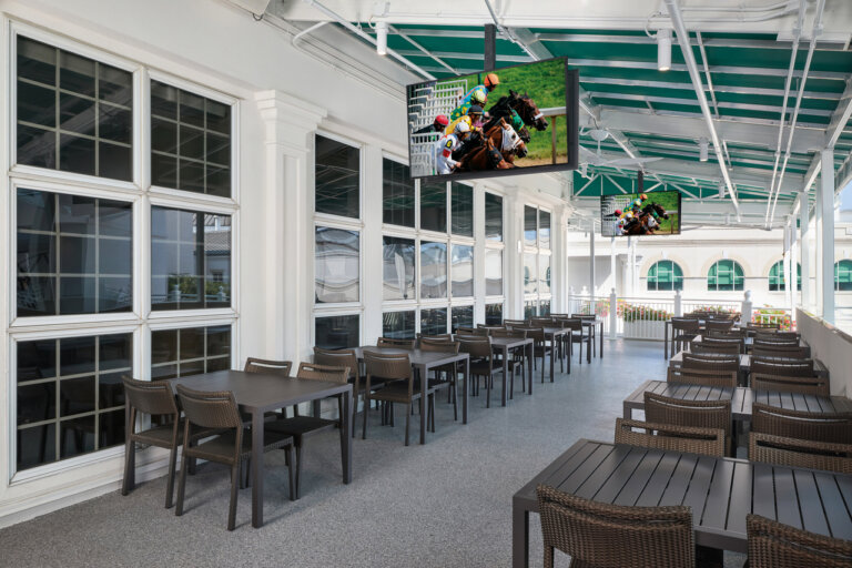 Starting Gate Pavilion Balcony | Dining | Seats | Churchill Downs